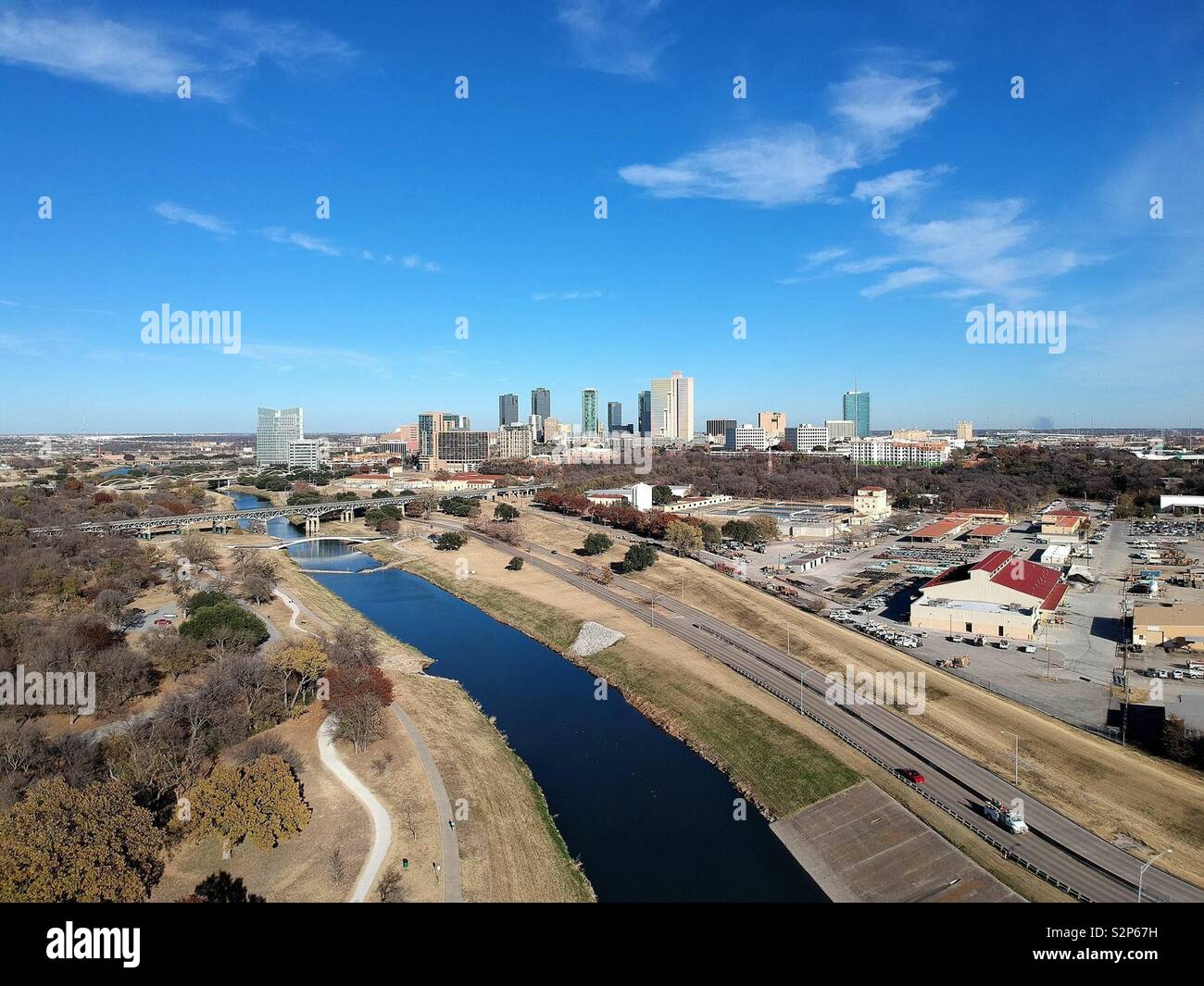 Downtown Fort Worth from Trinity Park Stock Photo - Alamy