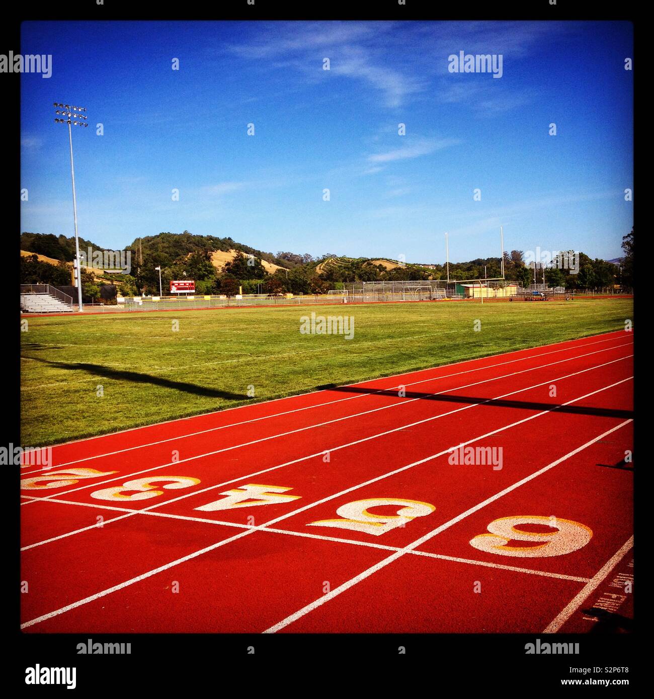 Track at a high school Stock Photo - Alamy