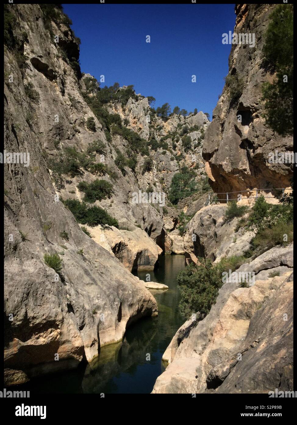 La Fontcalda “hot springs” complex near Prat de Comte, Catalonia, Spain ...