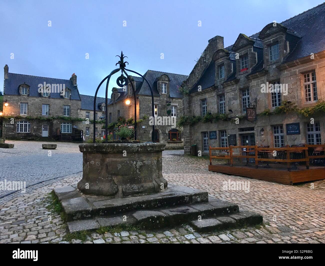 Medieval town Locronan, Brittany, France Stock Photo - Alamy