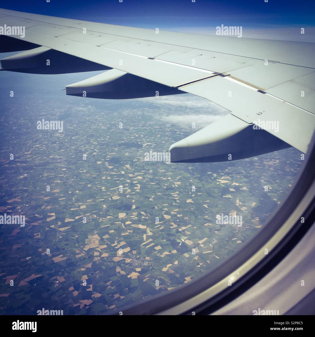 Europe from an airplane Stock Photo - Alamy