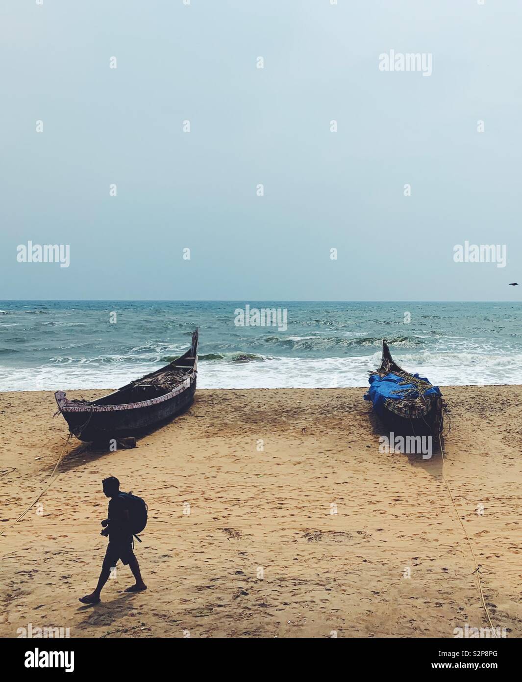 Beach walk waves hi-res stock photography and images - Alamy