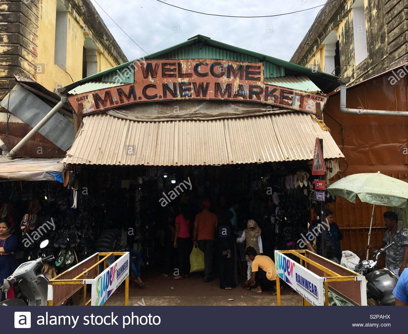 The entrance to the local market in Margao, India Stock Photo - Alamy