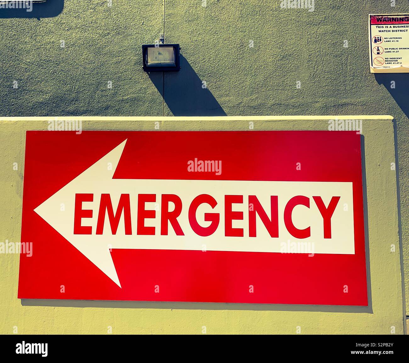 Emergency medicine sign Stock Photo - Alamy