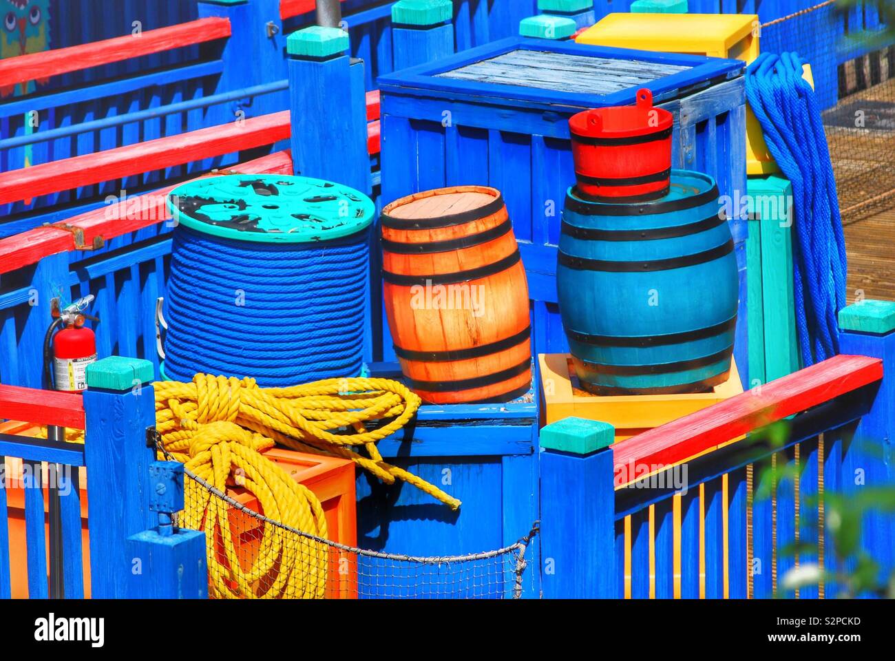 Blue Barrels High Resolution Stock Photography and Images - Alamy