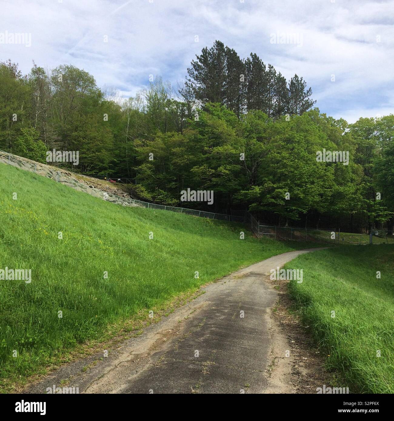 Path near Harriman Dam, Whitingham, Vermont, United States Stock Photo ...