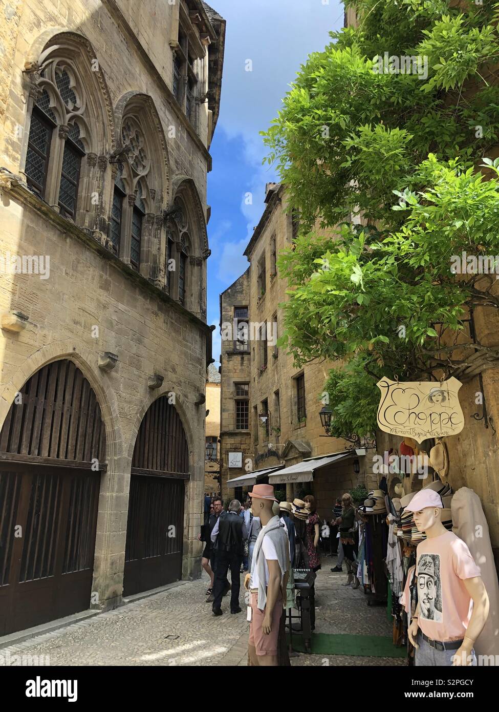 French Shopping Street Stock Photo - Alamy