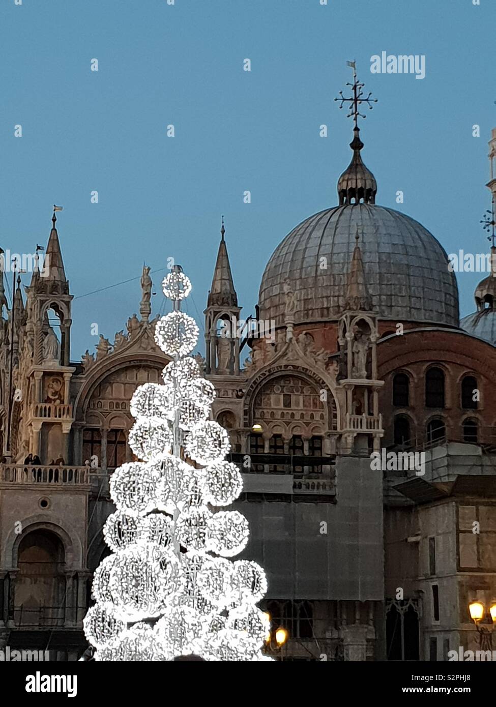 Christmas tree at St Marks Square Venice Italy Stock Photo - Alamy