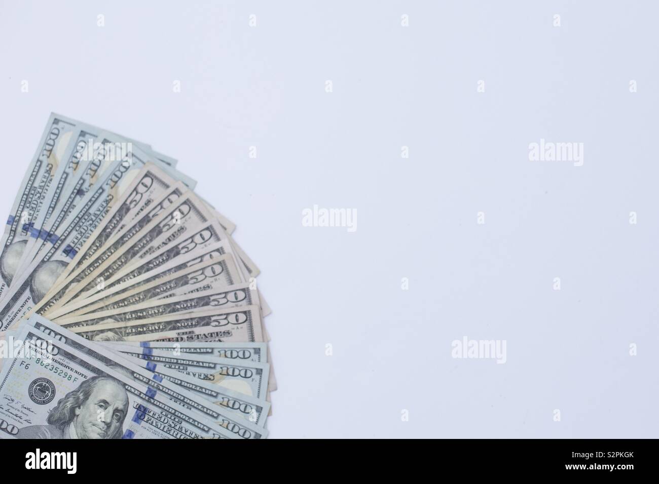 Flat lay of money Stock Photo - Alamy