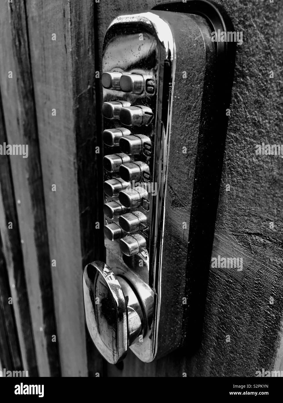Door lock black & White Stock Photo - Alamy
