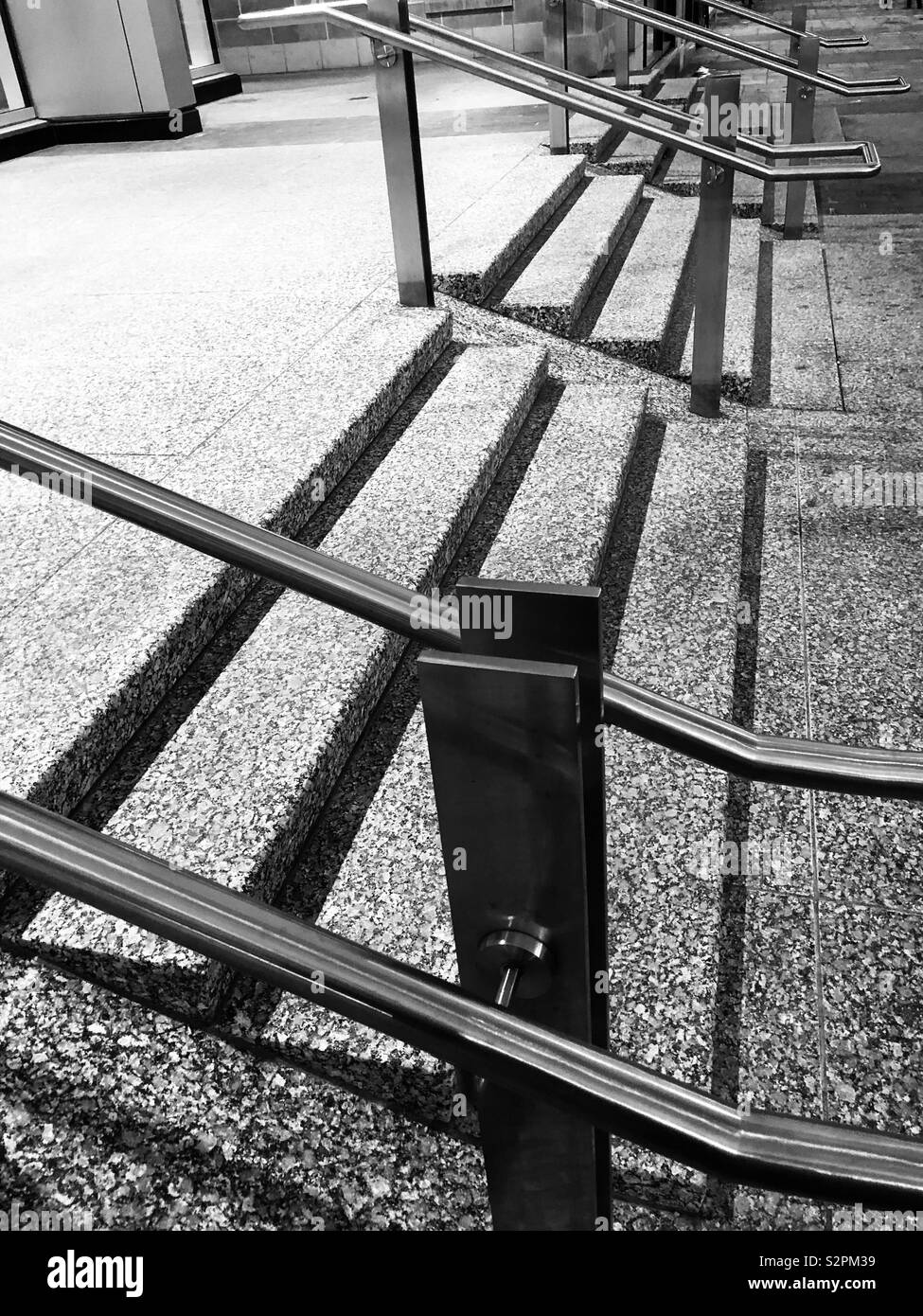 Concrete Stairs outside of an office building high rise - landscape ...