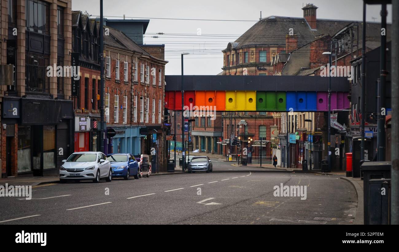 Pride Rainbow on a Railway Bridge Stock Photo - Alamy