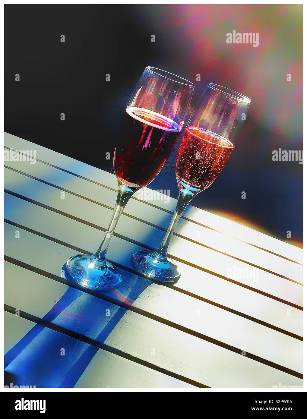 Colourful wine glasses Stock Photo - Alamy