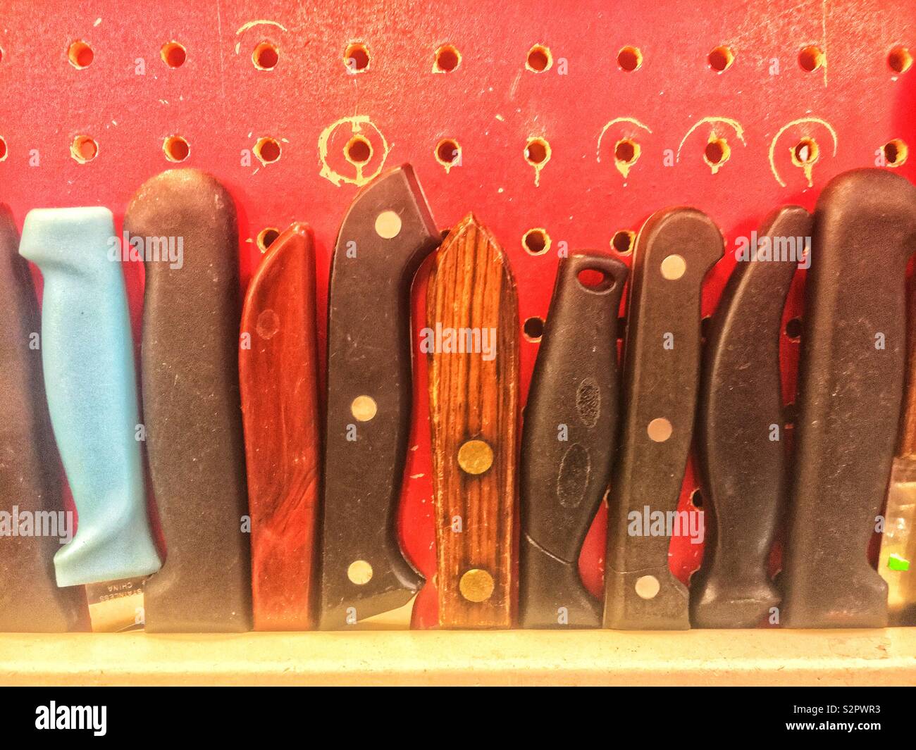 Wooden pegboard hi-res stock photography and images - Alamy
