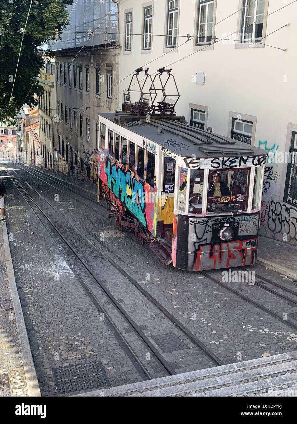 Graffiti tram hi-res stock photography and images - Alamy