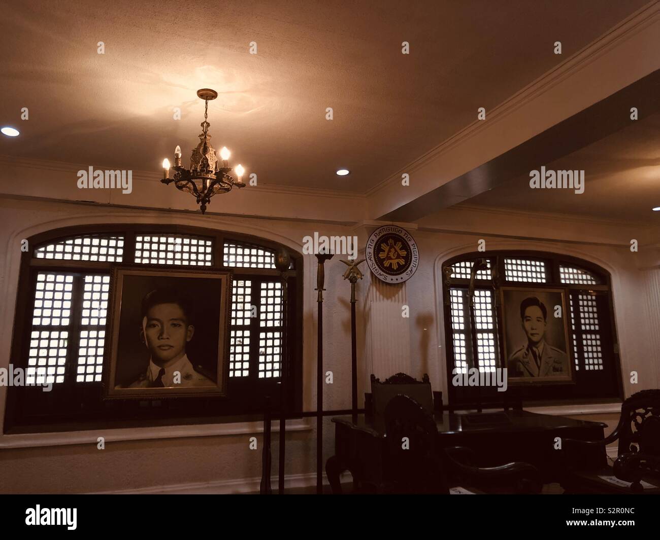 Inside the entrance of Ferdinand E. Marcos museum in Batac, Ilocos ...