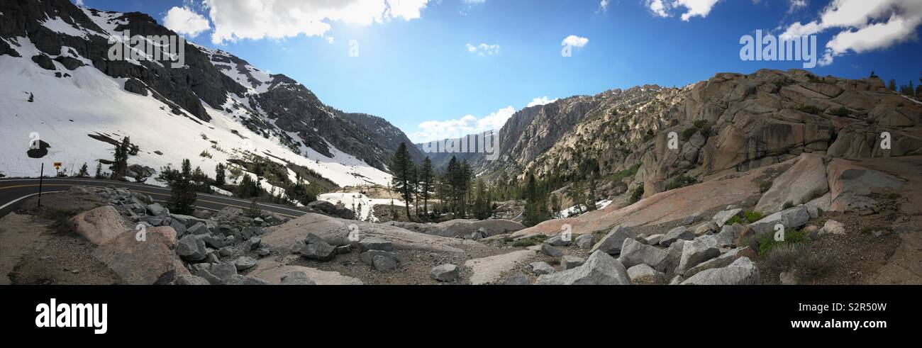 The west side of Sonora Pass with a little bit of Highway 108 Stock ...