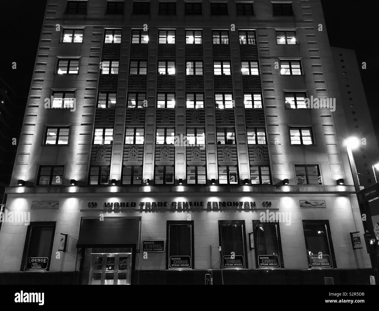 Historical office building at night Stock Photo - Alamy