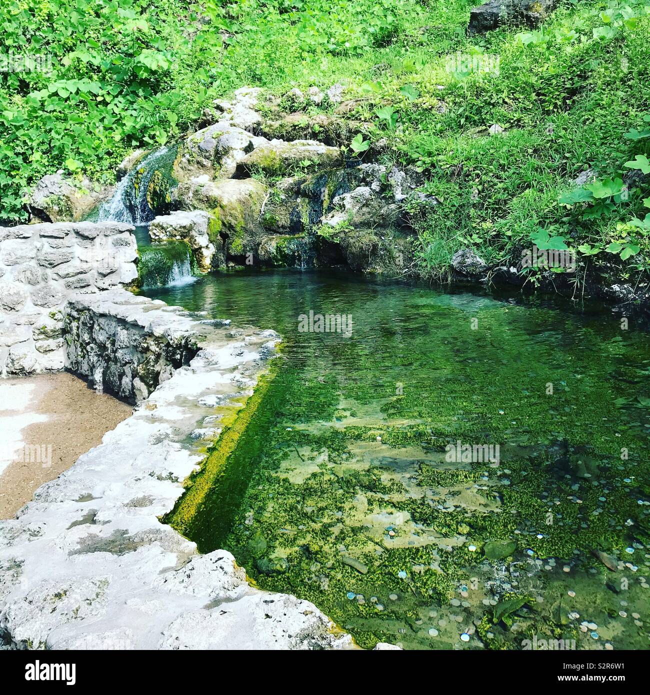 Hot Springs water fall Stock Photo - Alamy