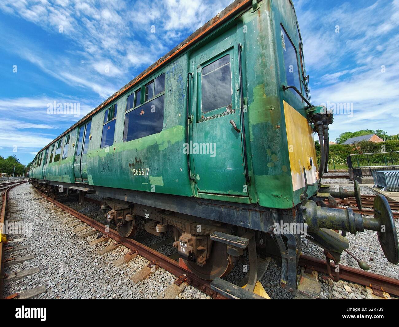Abandoned derelict train Stock Photo - Alamy