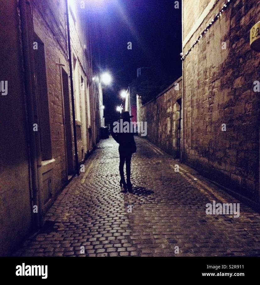 Dark night walk hi-res stock photography and images - Alamy