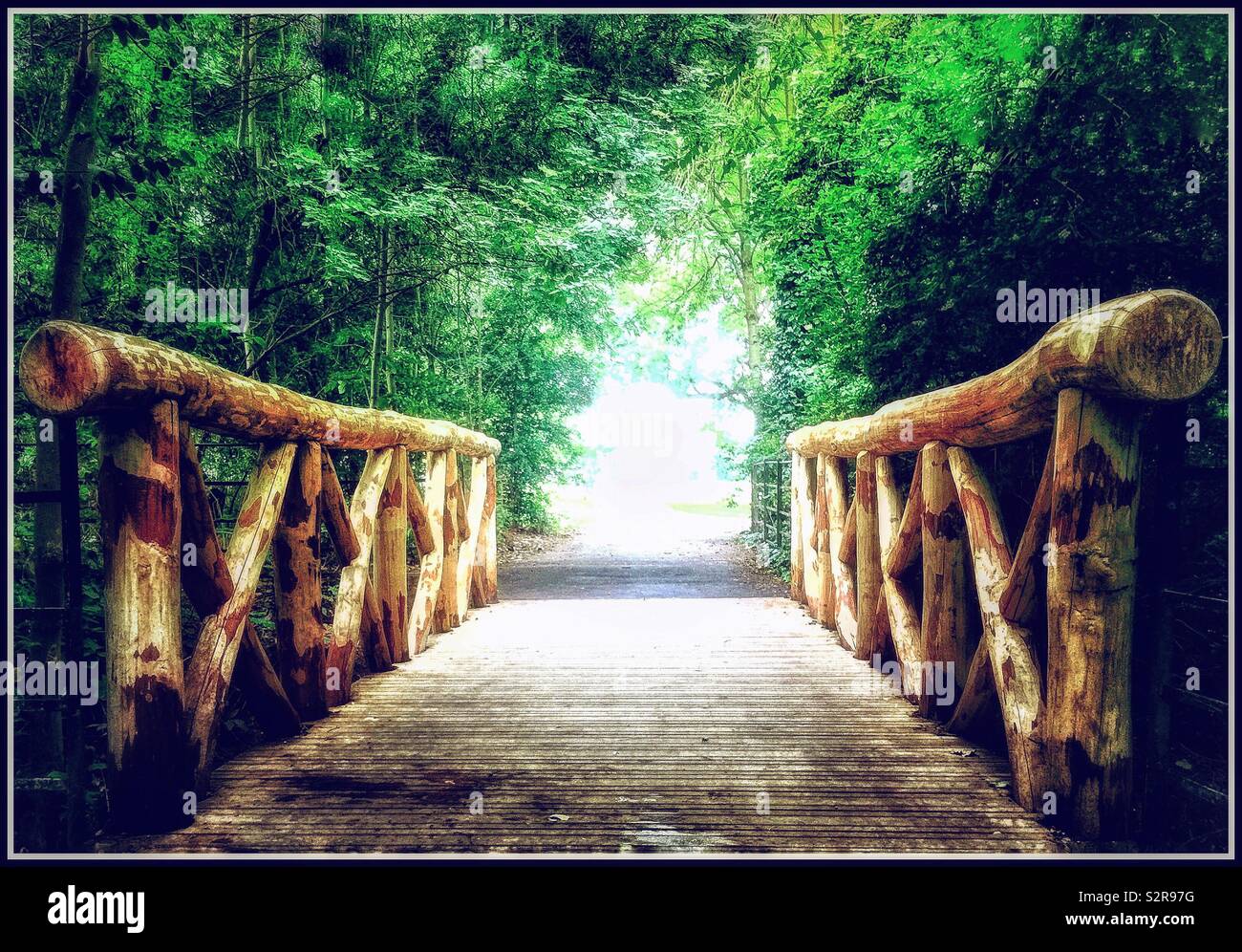 A wooden bridge Stock Photo - Alamy