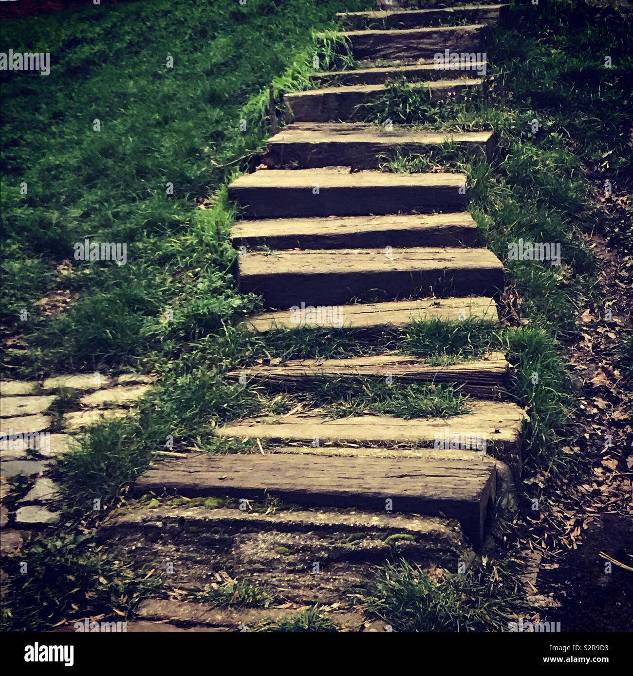 Stairs stairway wooden hi-res stock photography and images - Alamy