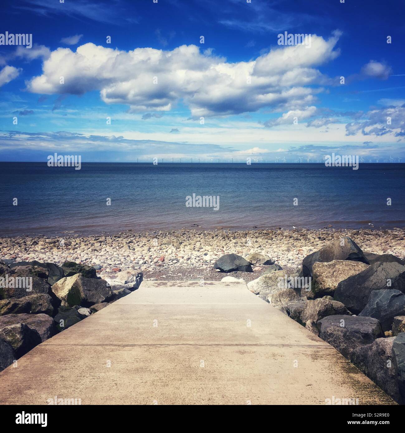 Concrete landing jetty Stock Photo - Alamy