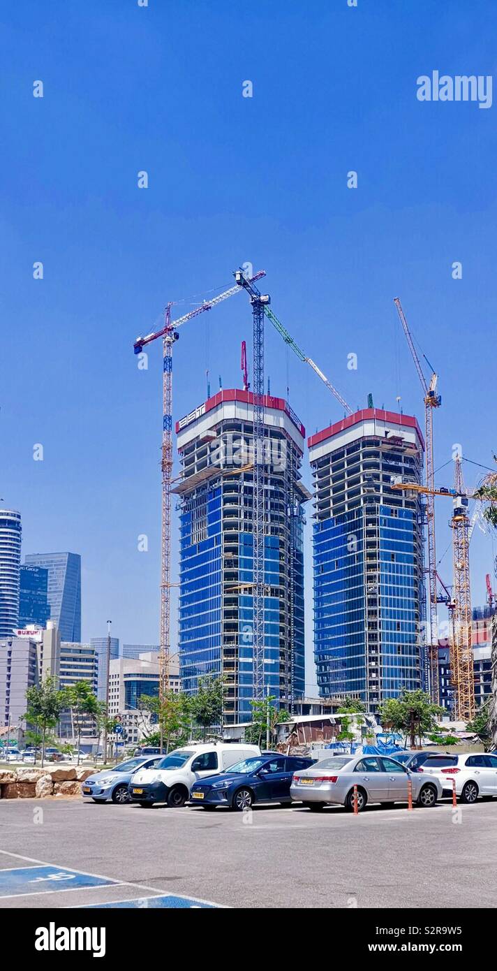 New towers built in Southern Tel Aviv Stock Photo - Alamy