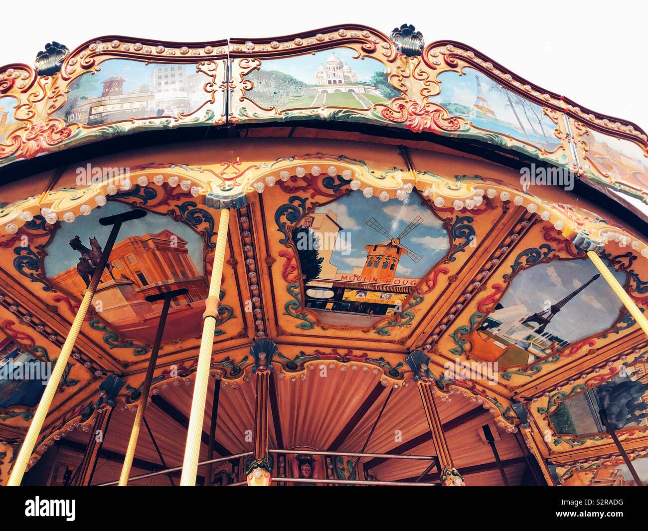 Parisian Carousel detail Stock Photo - Alamy
