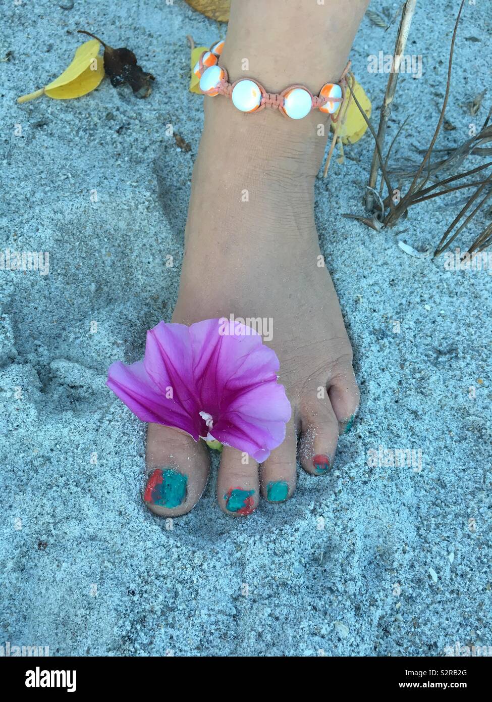 Purple foot passion Stock Photo - Alamy