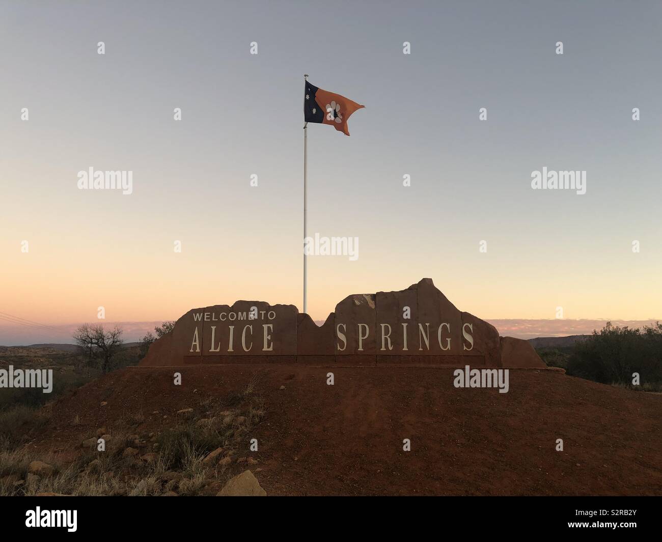 Welcome to Alice Springs Sign Stock Photo - Alamy