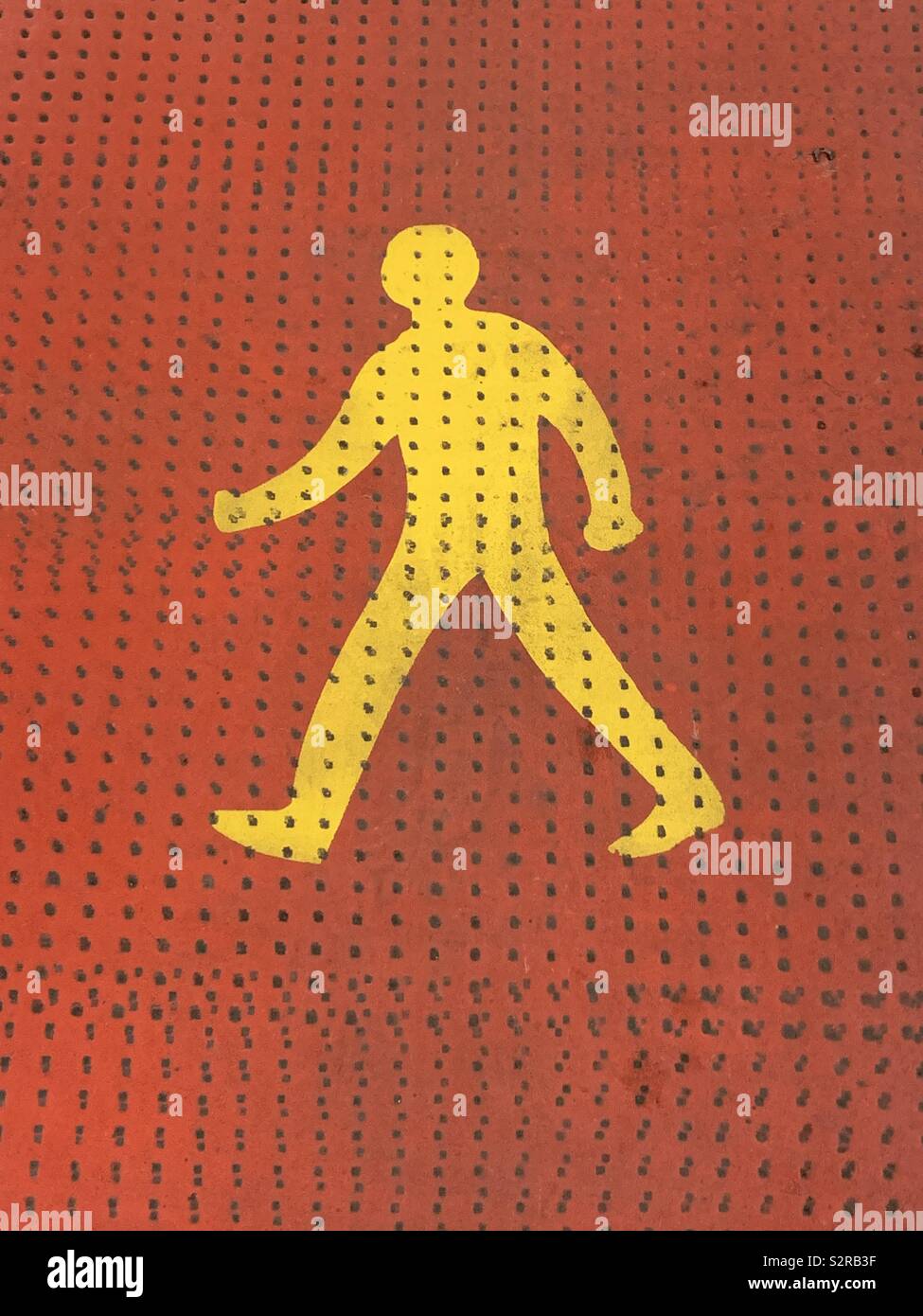 Pedestrian crossing walking man sign hi-res stock photography and ...