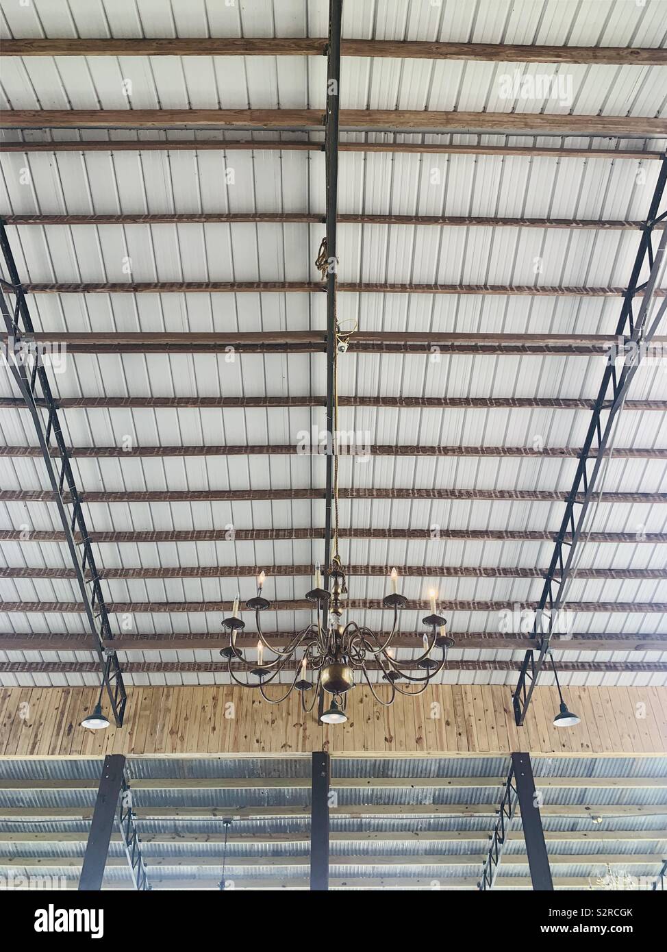 Outdoor ceiling design with lighting Stock Photo - Alamy