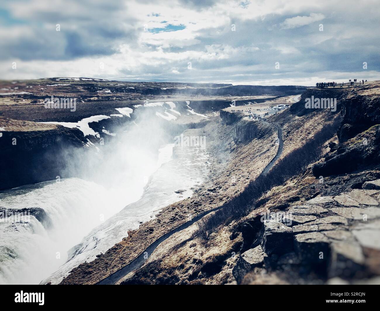 the 'Golden Waterfall', Gullfoss one of the most beautiful and powerful ...