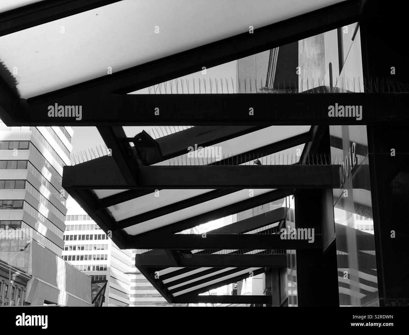 Modern high rise building windows Black and White Stock Photos & Images ...