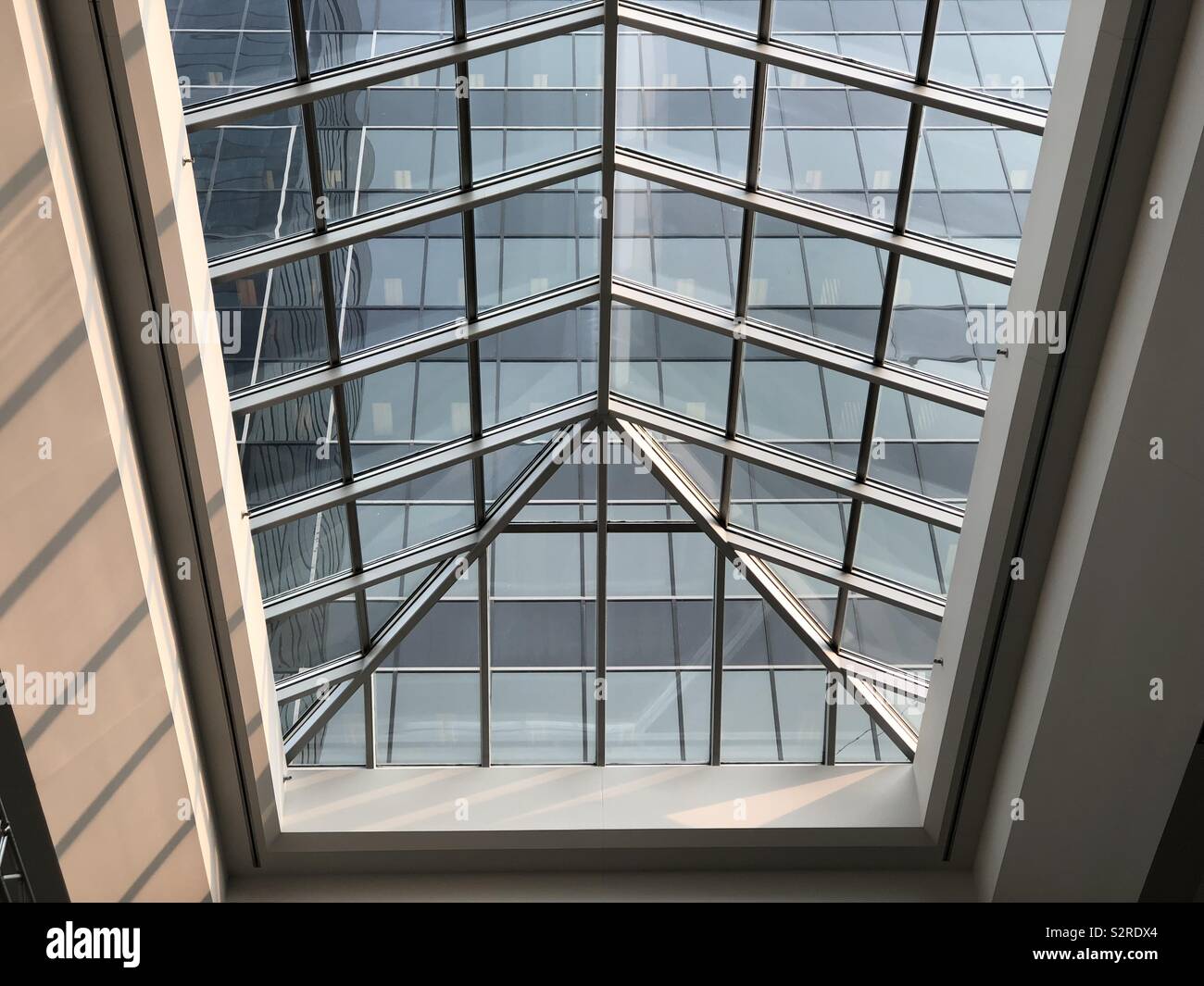 Interior view of an architectural skylight Stock Photo - Alamy