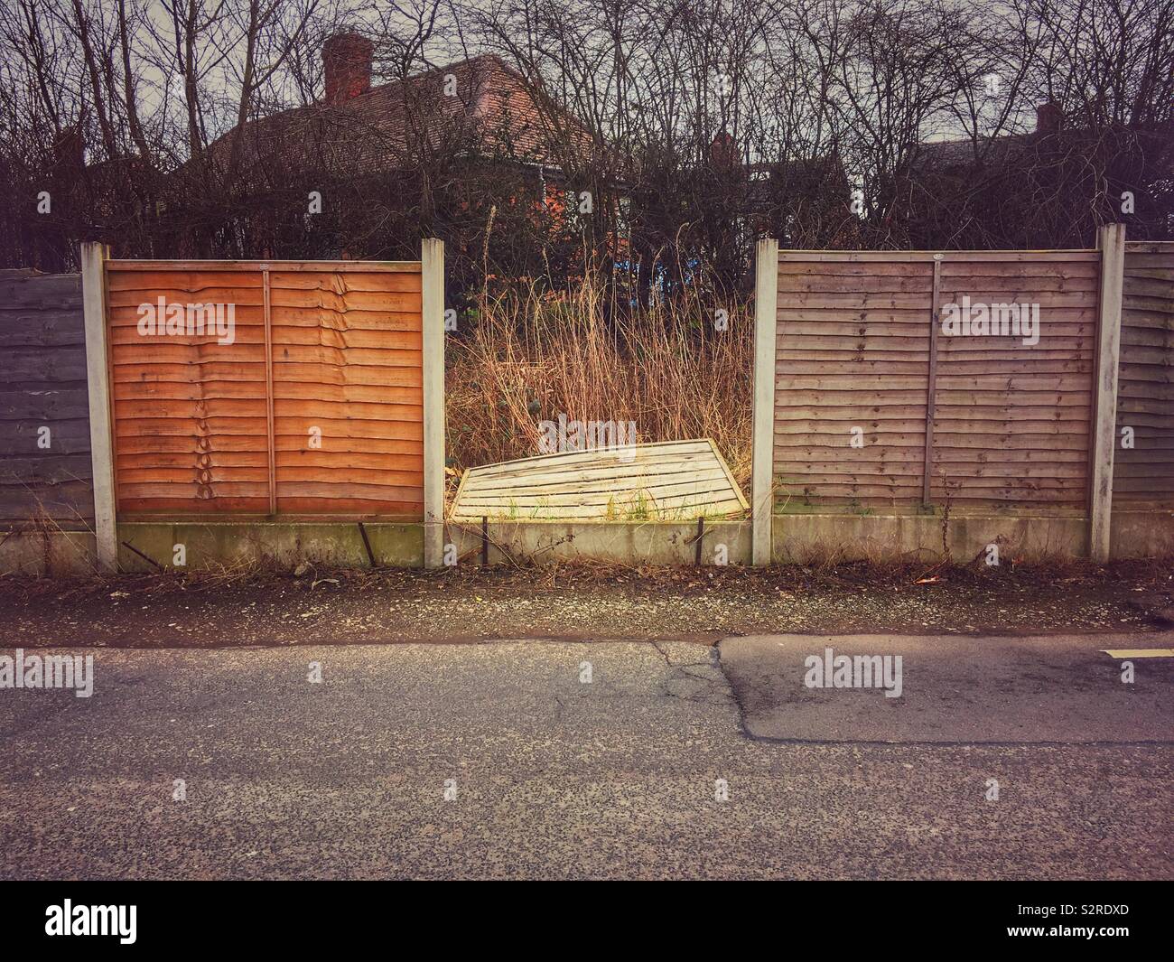 Falling fence hi-res stock photography and images - Alamy