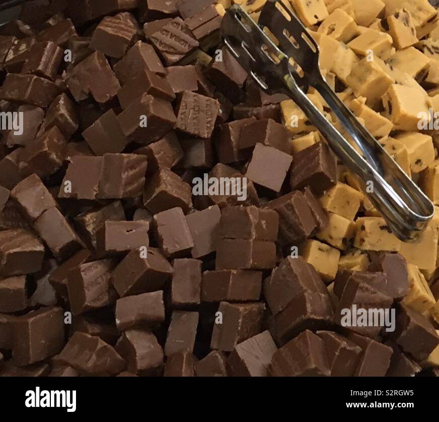 Chunks of fudge hi-res stock photography and images - Alamy
