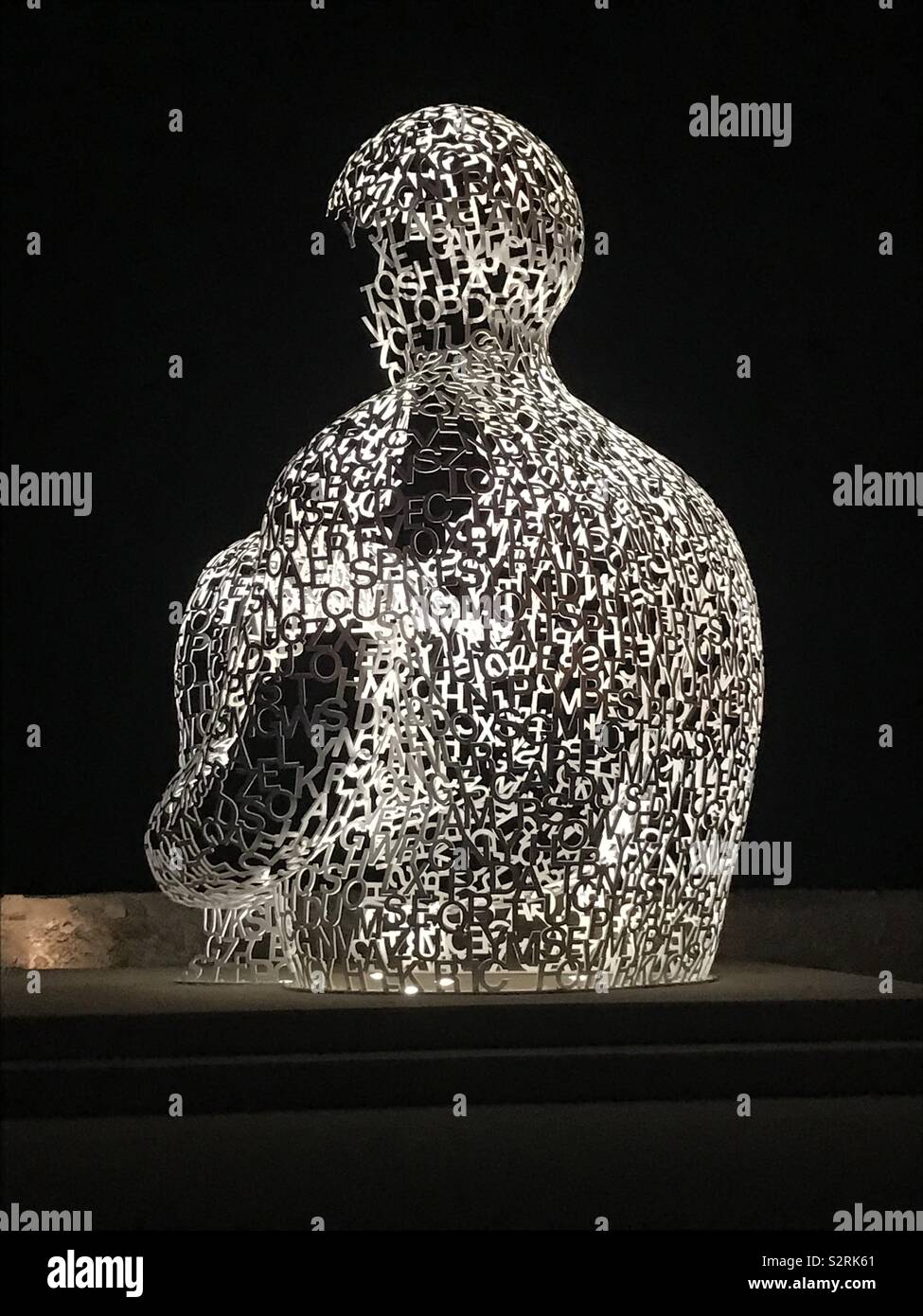 Man alphabet light Stock Photo - Alamy