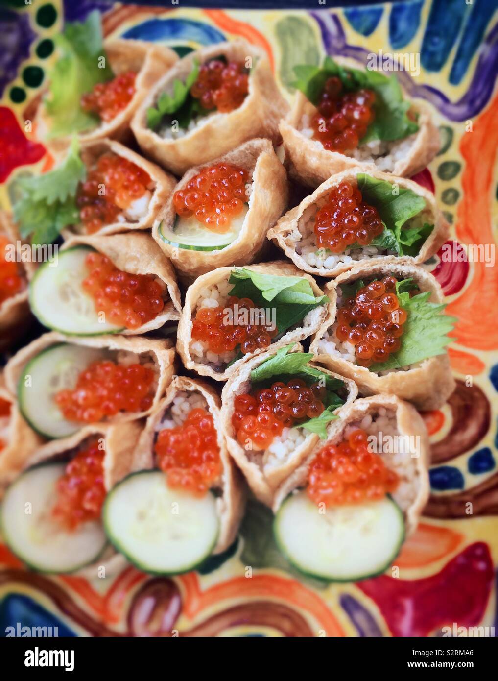 Close up of gourmet Japanese appetizers Stock Photo - Alamy