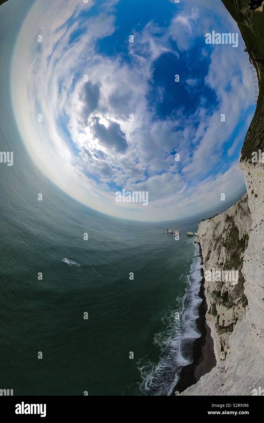 Tidal Wave over The Needles Stock Photo - Alamy