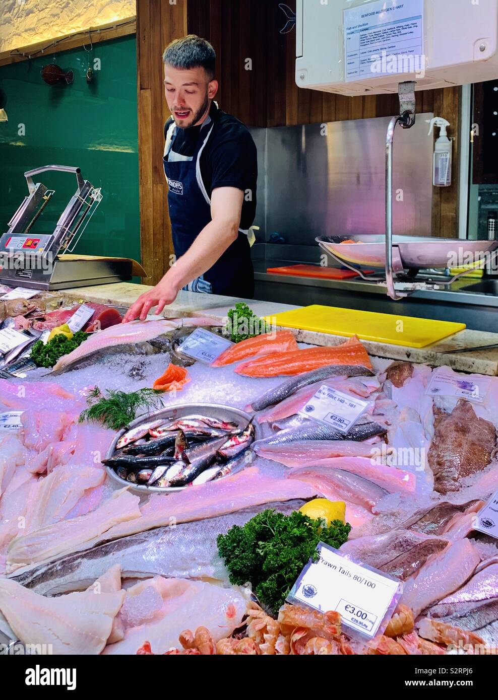 Fresh fish and seafood at the Beshoffs shop and restaurant in Howth ...