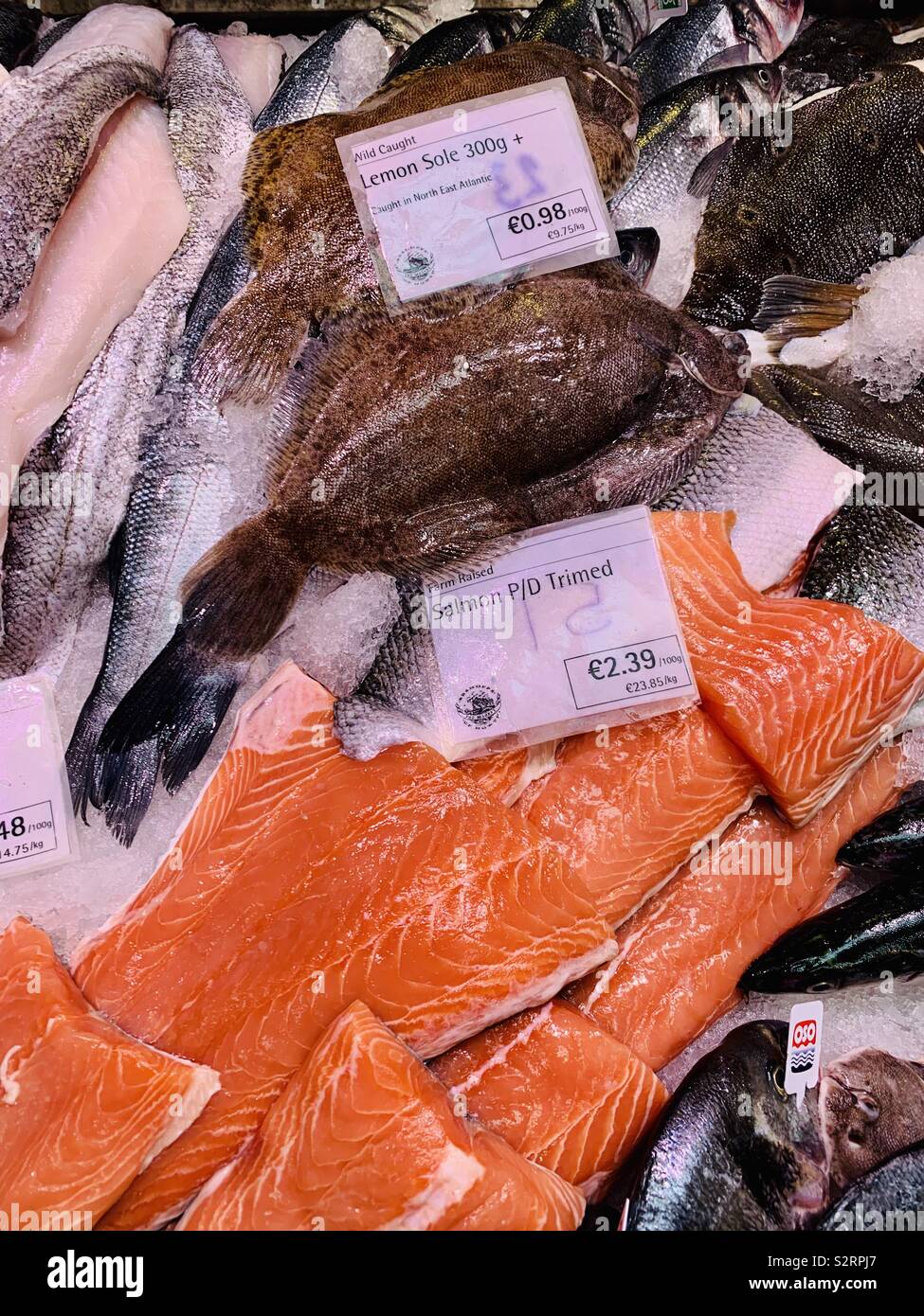 Fresh fish and seafood at the Beshoffs shop and restaurant in Howth ...