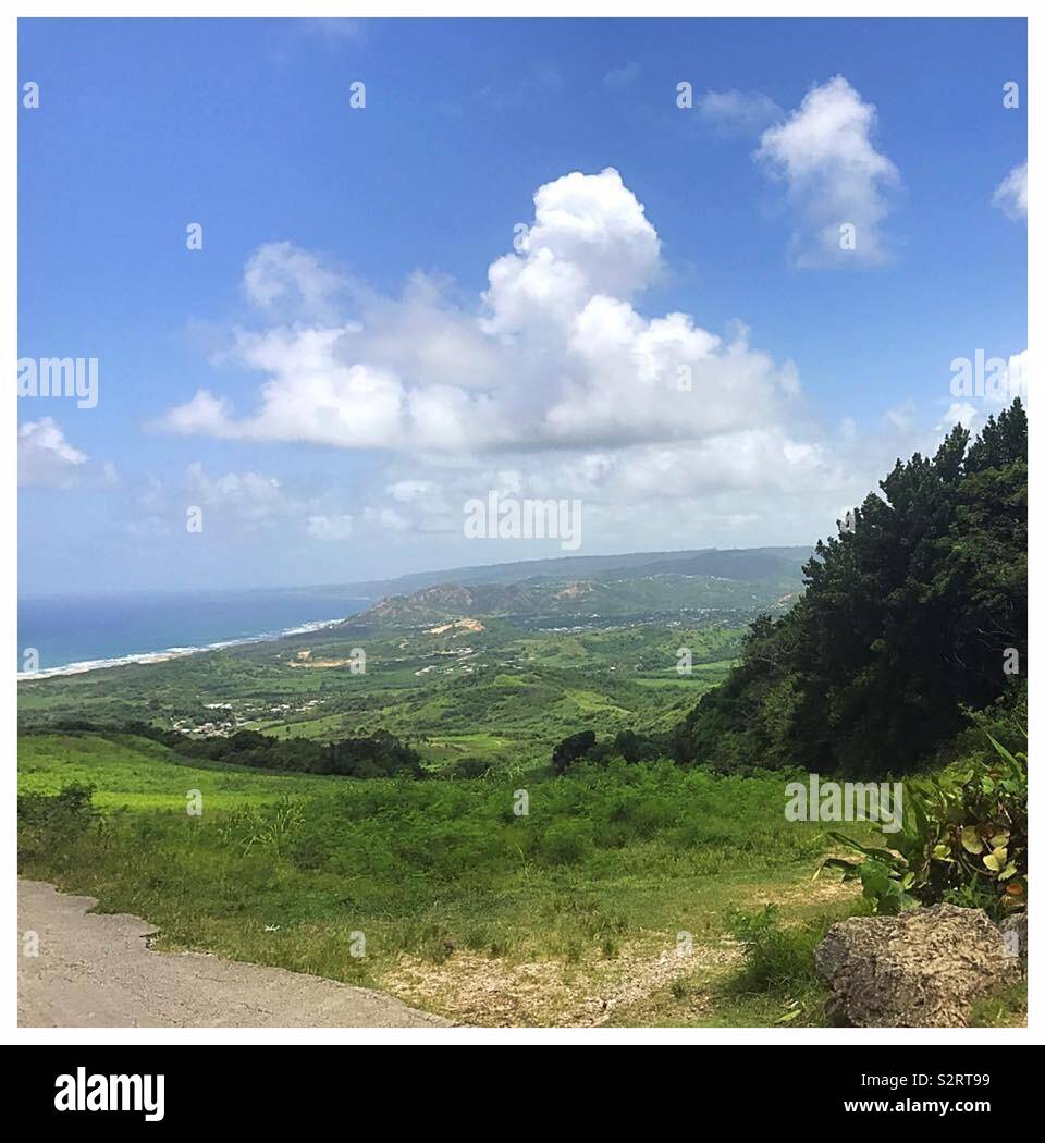 View from Cherry Tree Hill, Barbados Stock Photo - Alamy