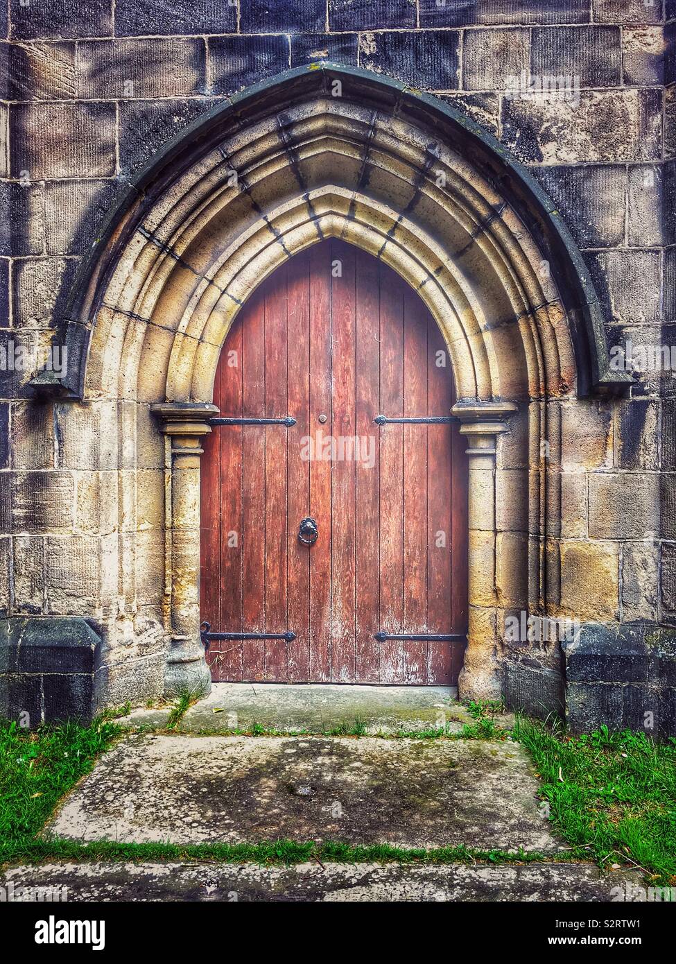 Entrance to church Stock Photo - Alamy