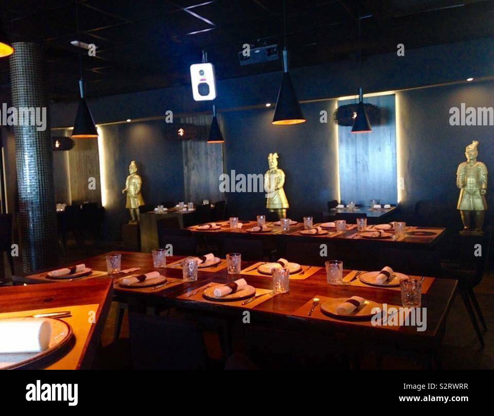 The interior of a local restaurant Stock Photo - Alamy