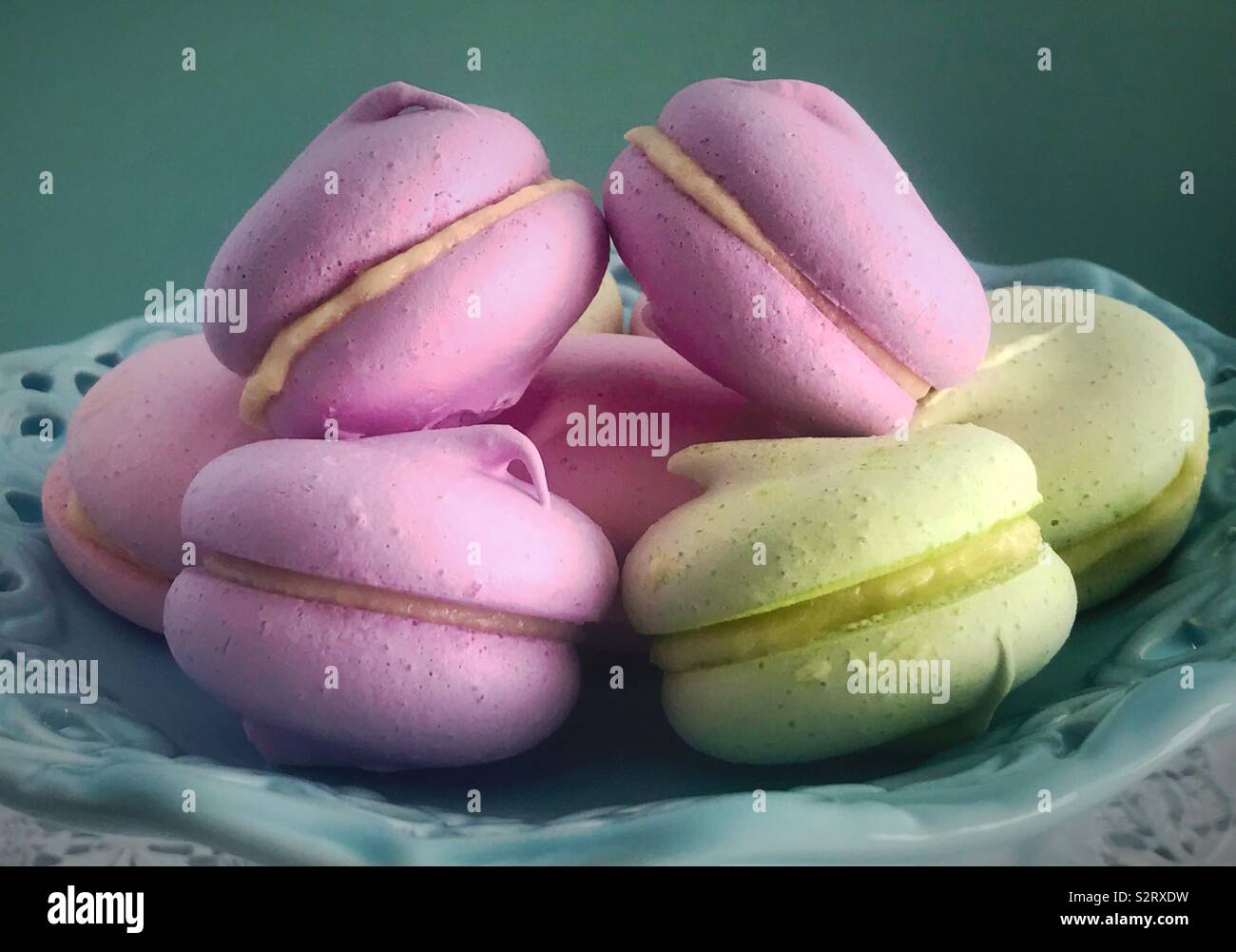 Pastel Coloured Macaroons Stock Photo - Alamy