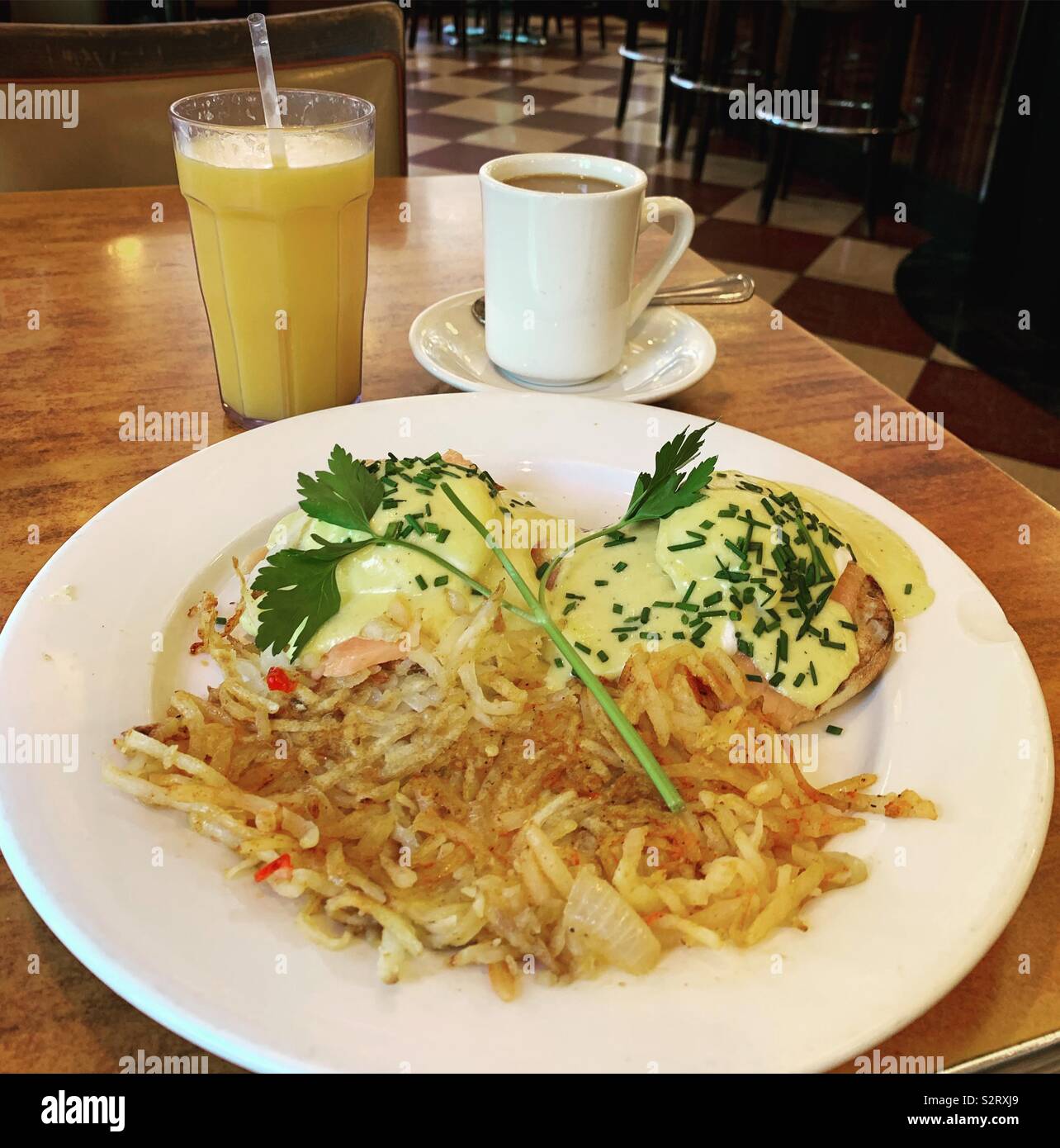 Breakfast at Remedy Diner, Lower East Side, New York City Stock Photo ...