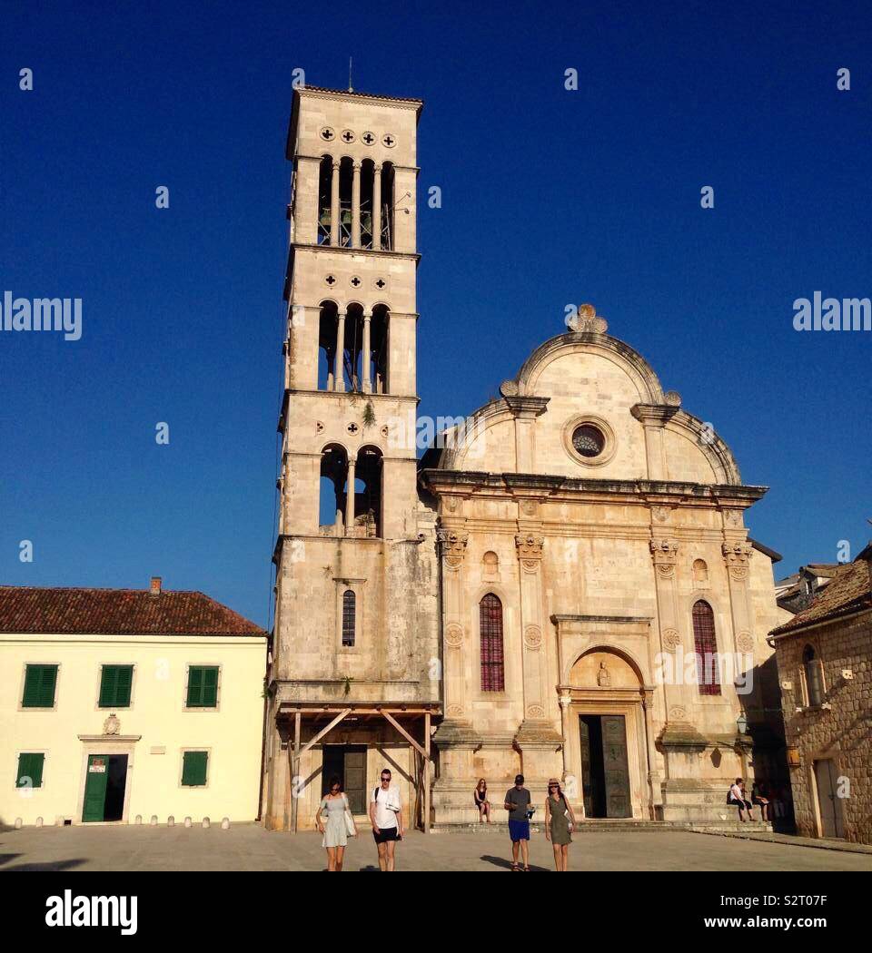 Church in Hvar Croatia Stock Photo - Alamy